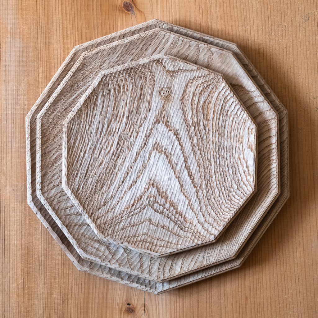 10 Sided Chesnut Plates - Big Sand Woodworking