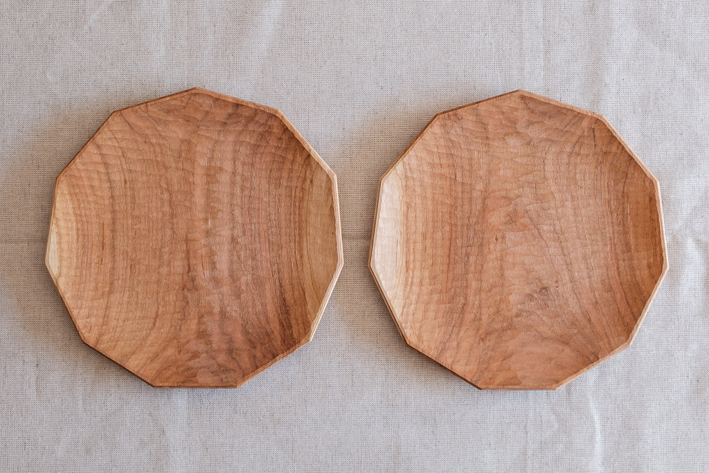 11-Sided Cherry Plates - Big Sand Woodworking